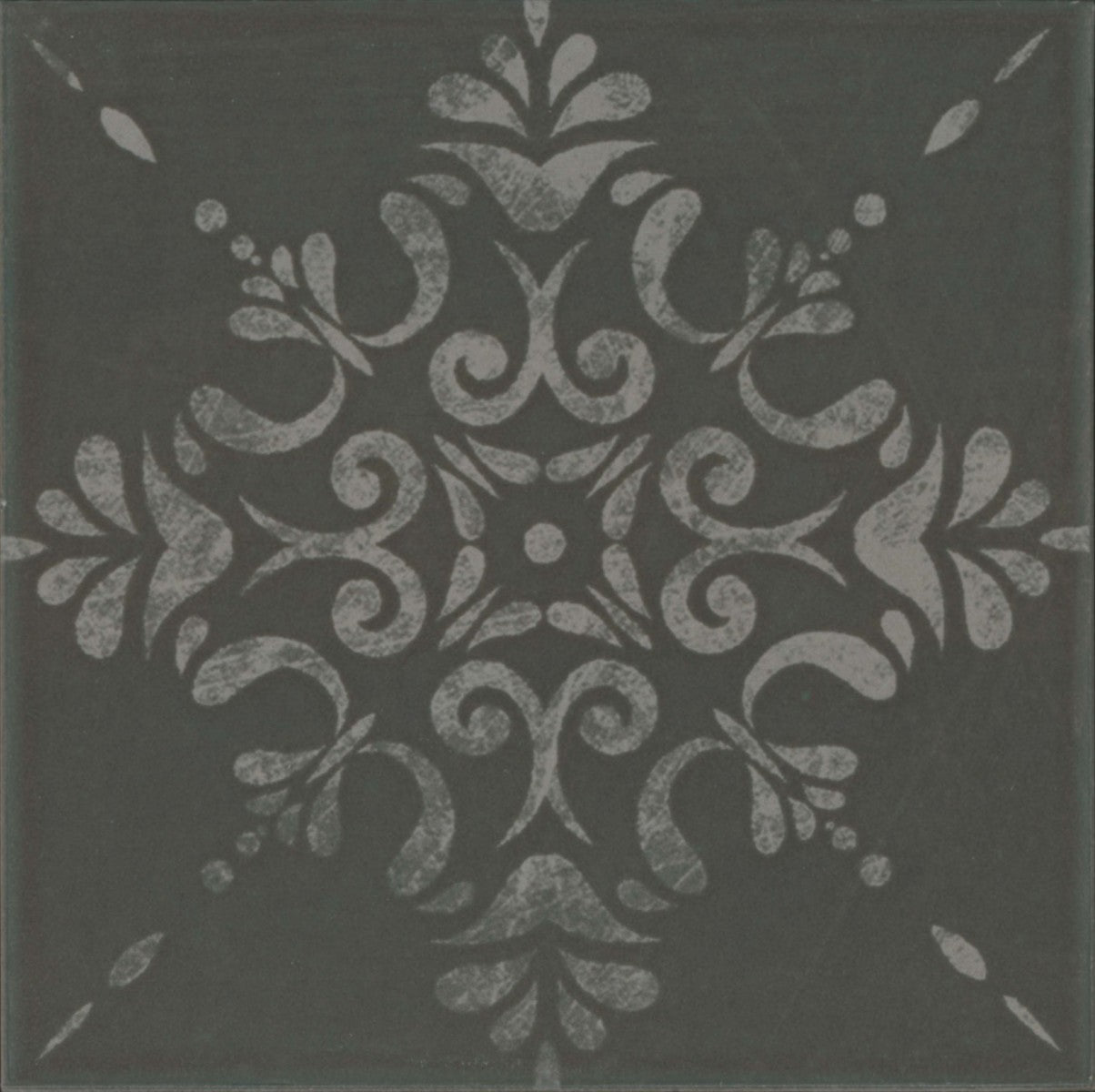 Moroccan Concrete Aziza - Charcoal 8x8 Decorative Tile Matte Rectified ...